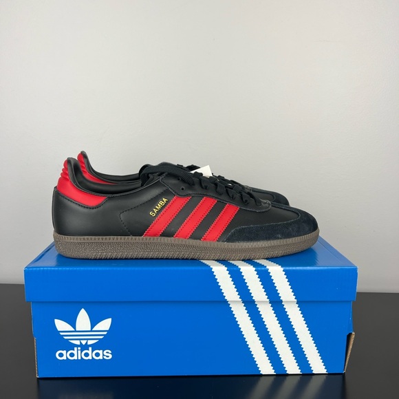 adidas | Shoes | Adidas Original Samba Team Manchester United Black Red ...